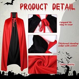 Other | Nwot Adults Black And Red Vampire Halloween Cape Cloak ...